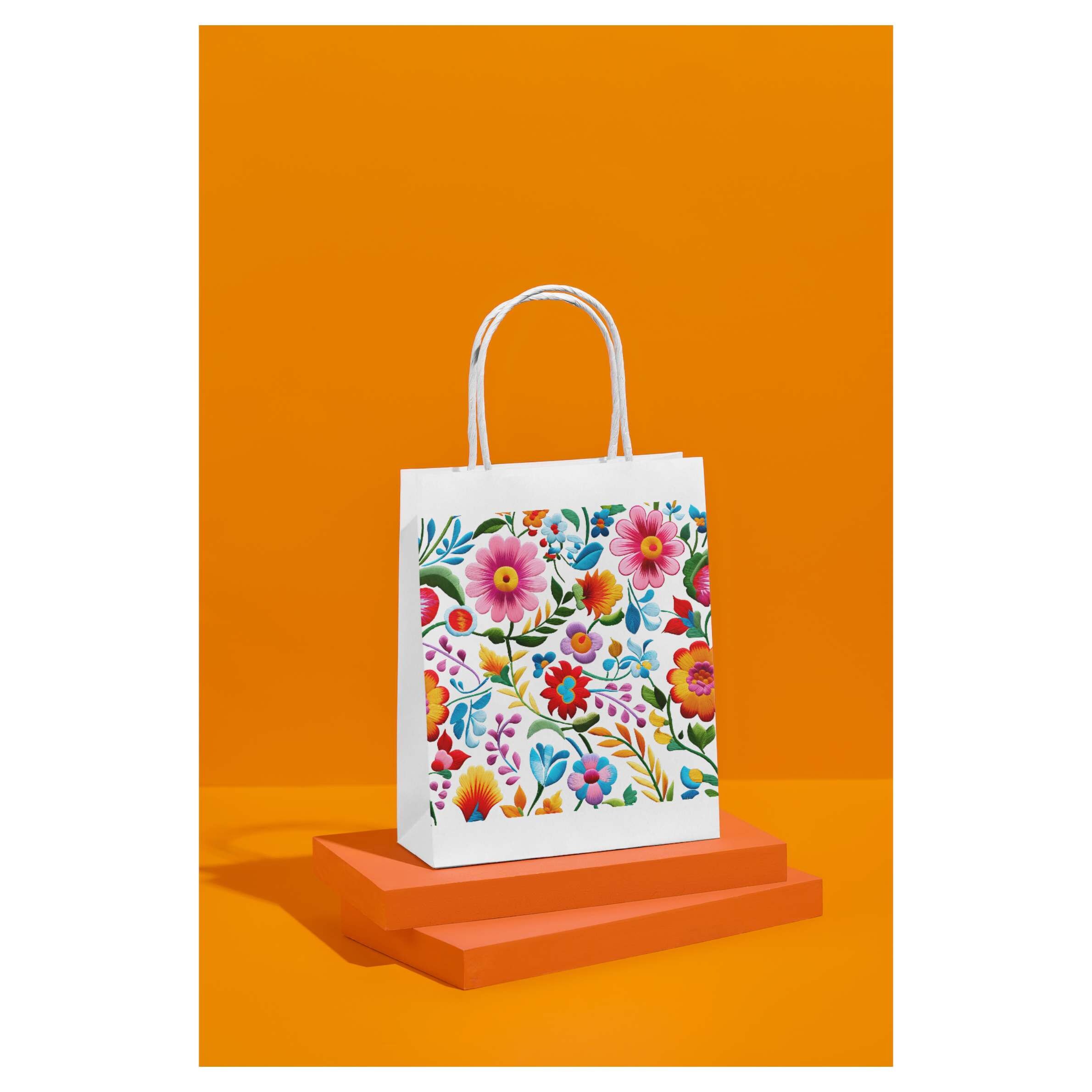 Transparent Background Mexican Embroidery Flowers 1 Design SEAMLESS ...