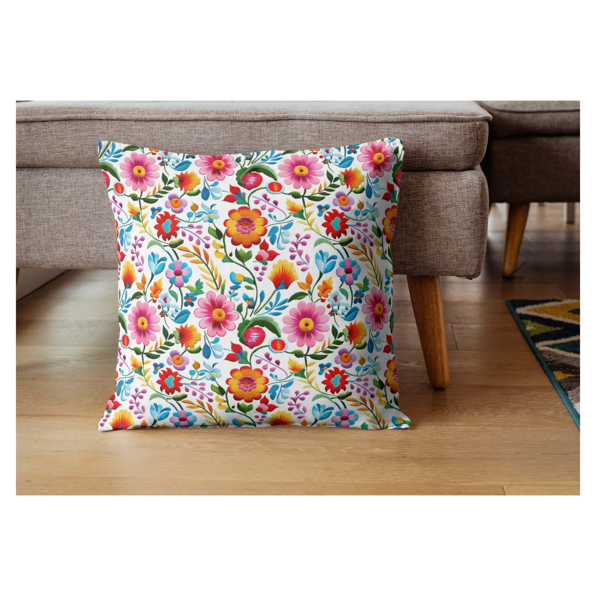 Transparent Background Mexican Embroidery Flowers - 1 Design - SEAMLESS ...