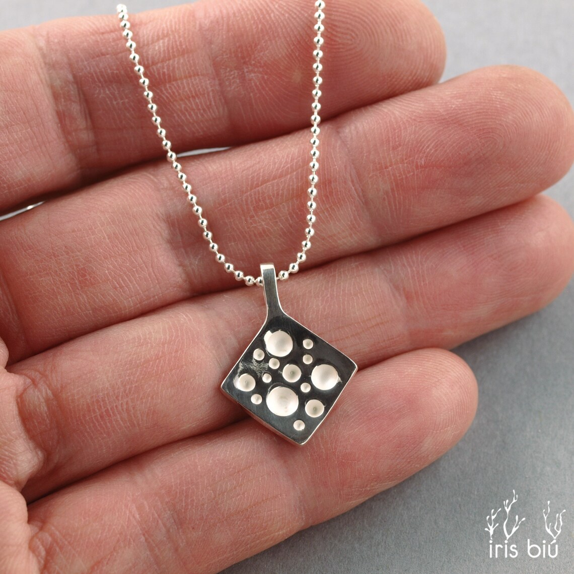 Solid Silver Women's Pendant 15 Mm Wide Diamond Delivered Alone or With ...