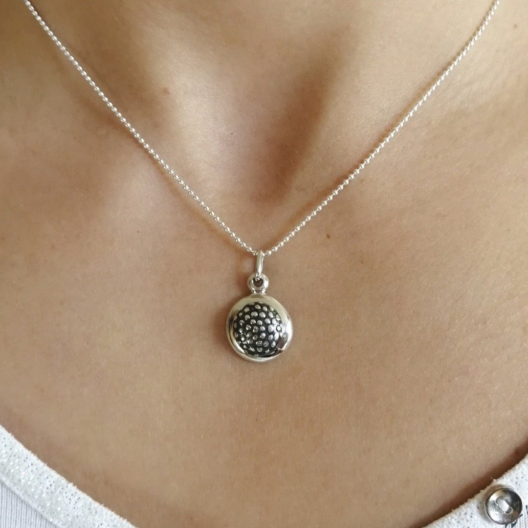 Women's Pendant in Partially Patinated Solid Silver Height 17 Mm ...