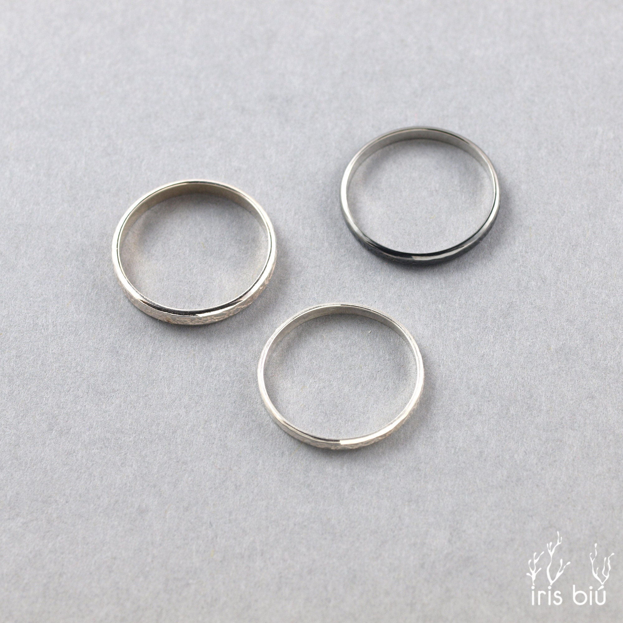 Anneau pour femme en argent massif - Largeur 2 mm - Couleur argent ou ...