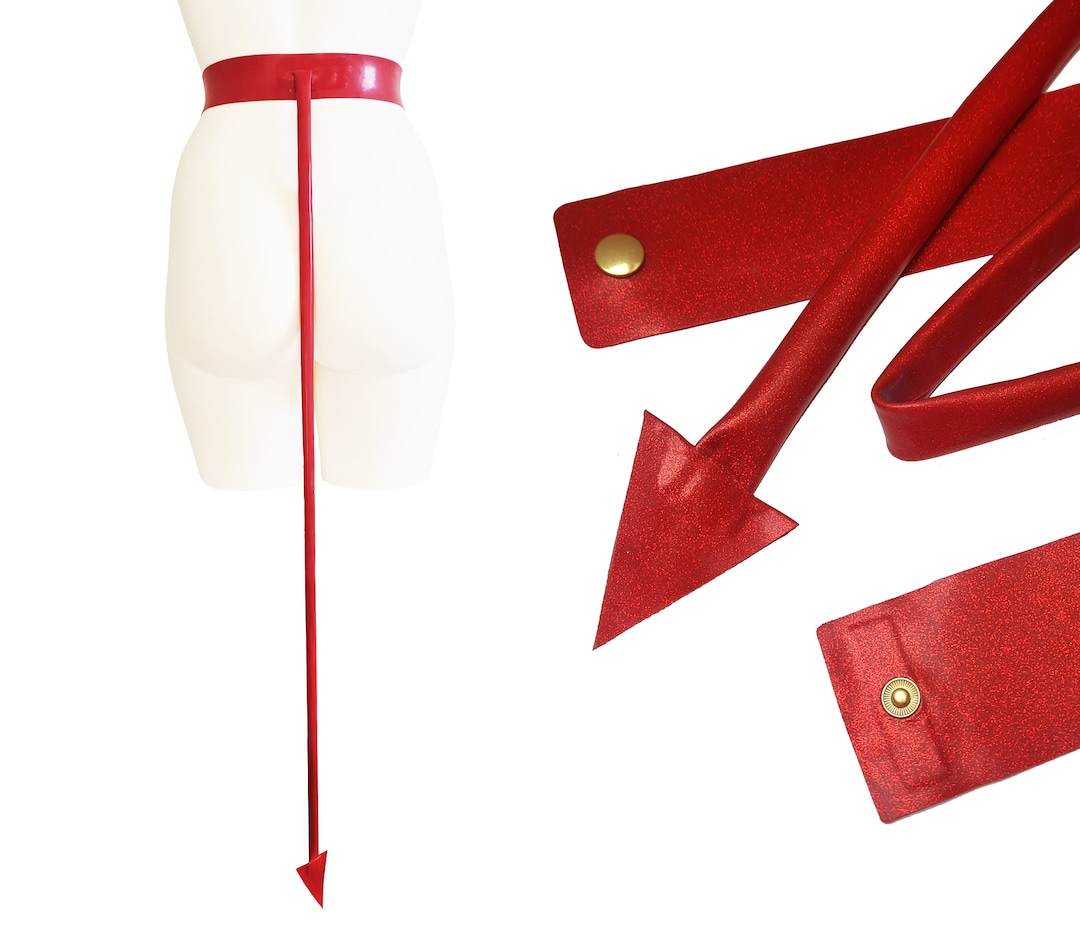 XS-4XL Long Latex Devil Tail Belt (glitter Available) - Etsy