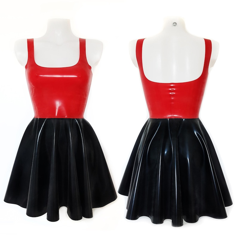 XS-3XL Latex Skater Dress - Etsy