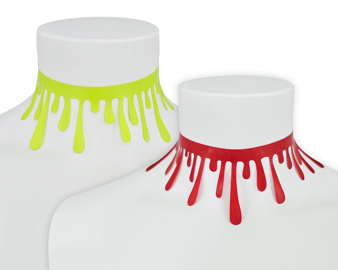 Latex Lasercut Drip/blood Choker (1 Necklace) - Etsy