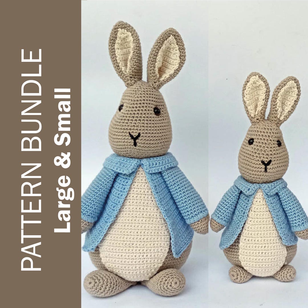 Rabbit Crochet Pattern Bundle - LARGE & SMALL - Etsy