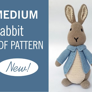 Rabbit Crochet Pattern PDF Medium | Etsy