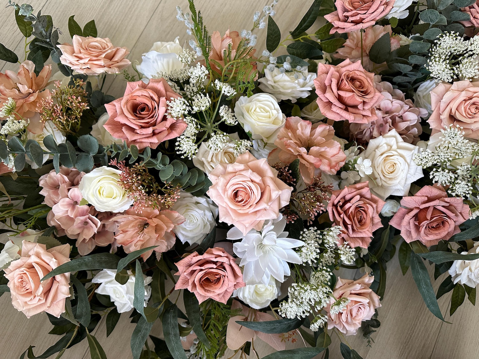 Dusty Pink Wedding Arch Flower Swag: Eucalyptus Greenery Backdrop - Etsy