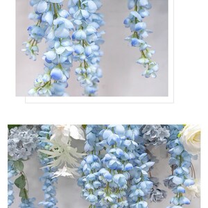 Dusty Blue Wisteria Wedding Archway Flower Artificial/ Light Blue ...