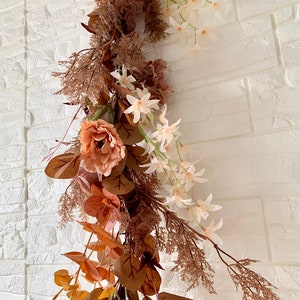 Autumn Rust Orange Wedding Garland 1.0 or 2.0 Meters/ Rust Orange Arch ...