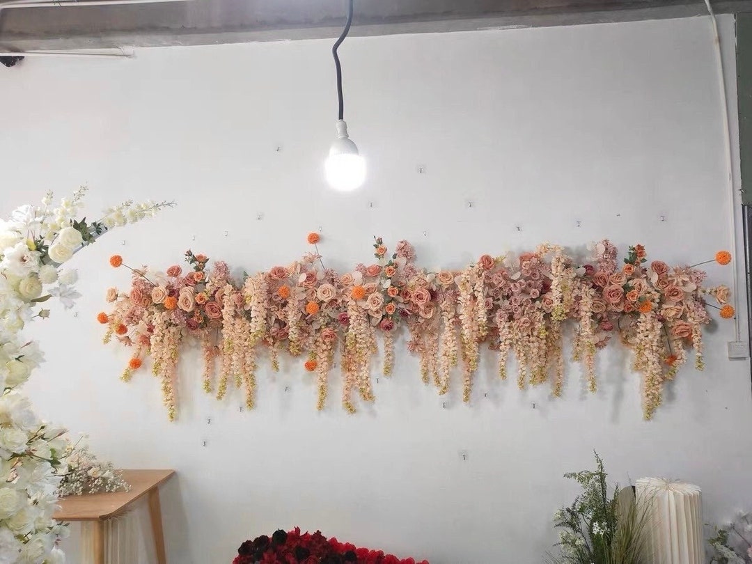 Champagne, Orange & Cream Wisteria Wedding Archway Flower Artificial ...