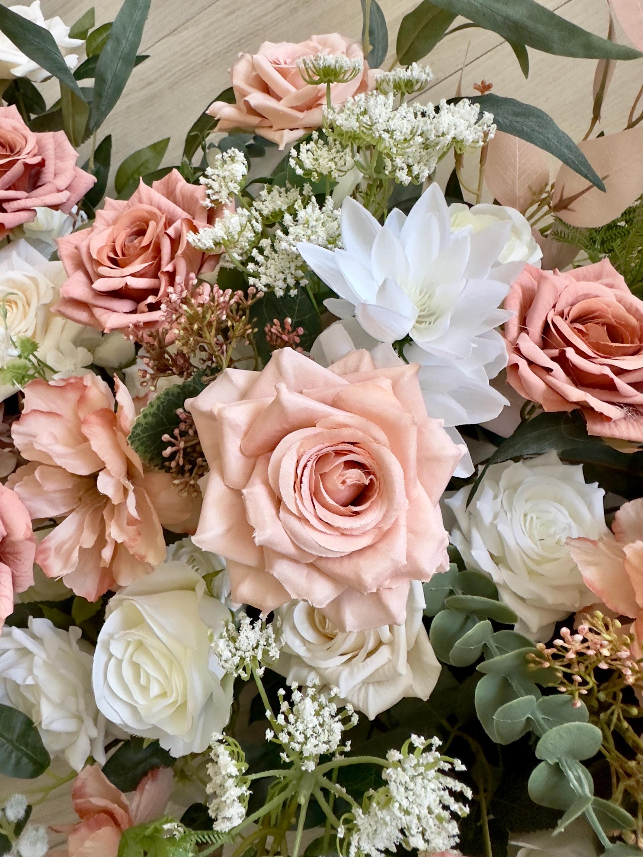 Dusty Pink Wedding Arch Flower Swag: Eucalyptus Greenery Backdrop - Etsy