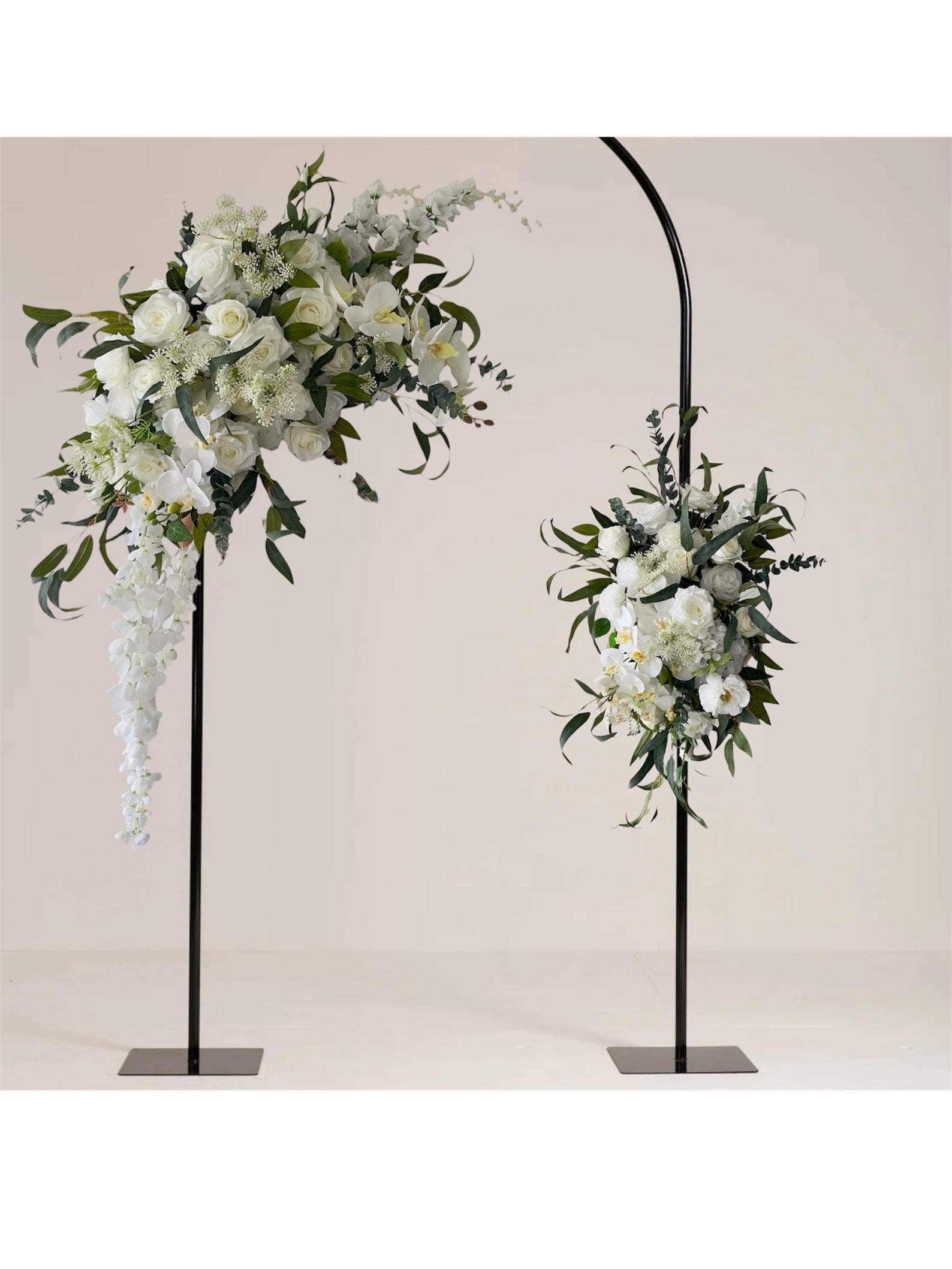 White Rose, Orchid & Wisteria Wedding Arch Flowers – Silk Floral ...