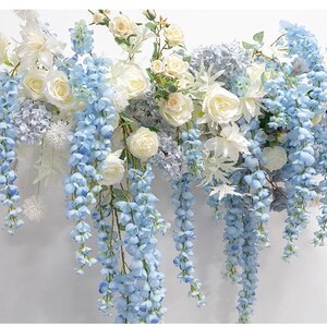 Dusty Blue Wisteria Wedding Archway Flower Artificial/ Light Blue ...