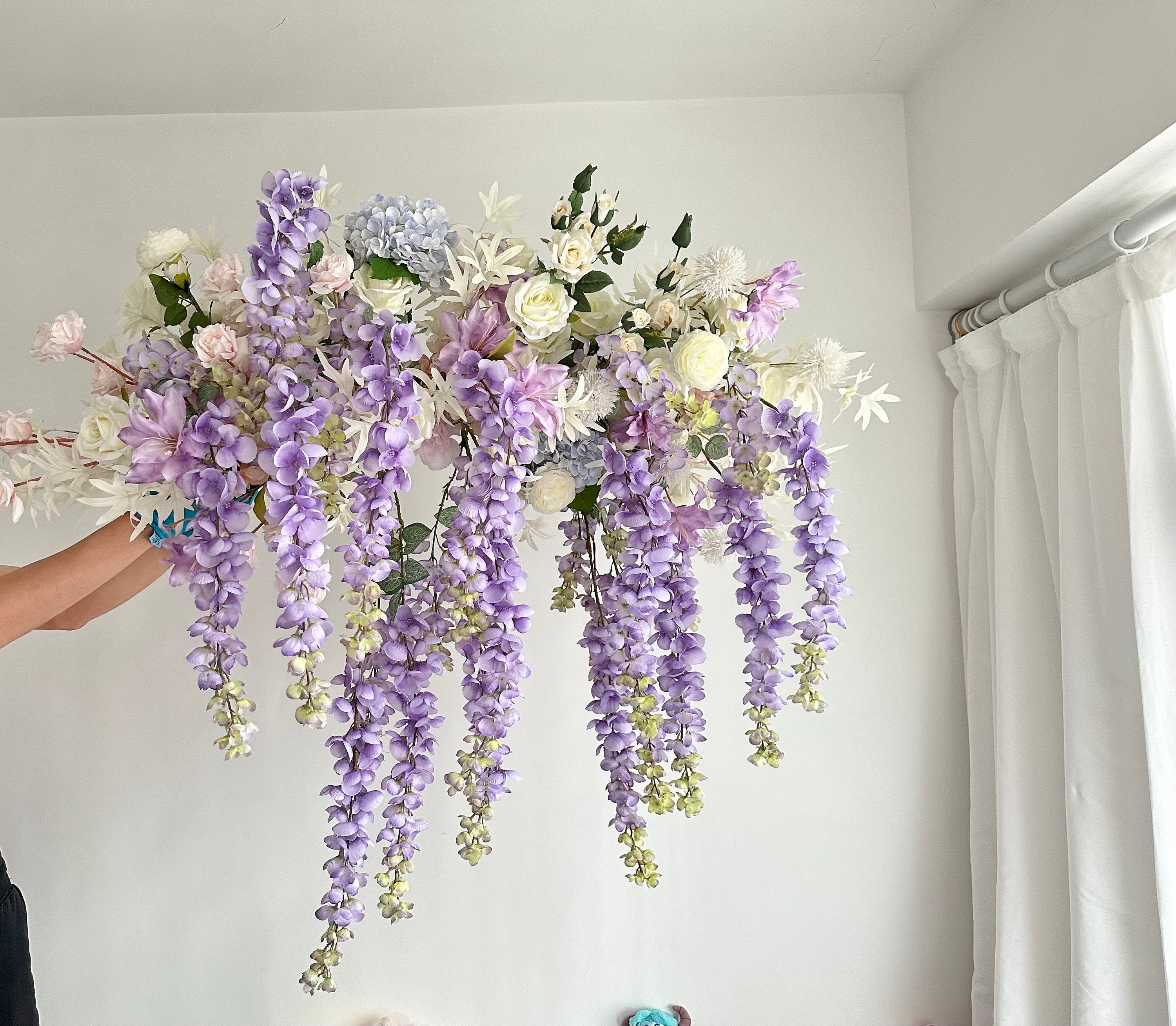 Purple Wisteria Wedding Archway Flower Artificial/ Lavender Hanging ...