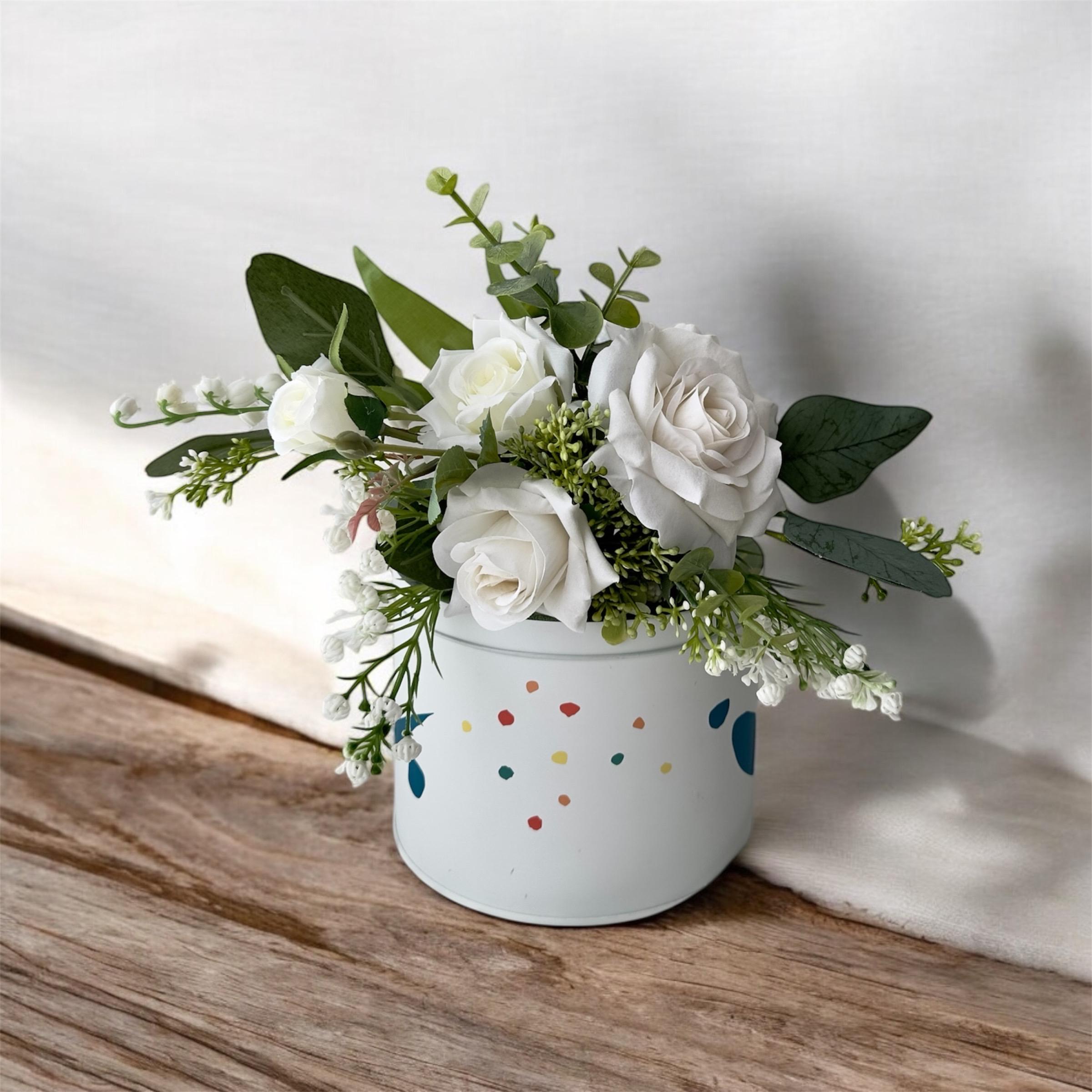 Rustic White Rose Cake Topper: Eucalyptus & Sage Wedding Decor - Etsy