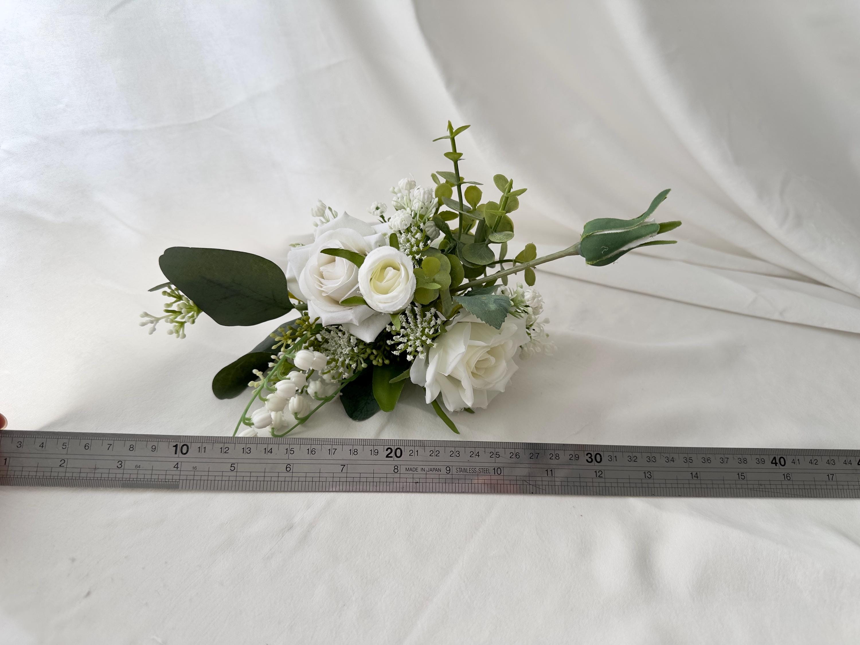 Rustic White Rose Cake Topper: Eucalyptus & Sage Wedding Decor - Etsy