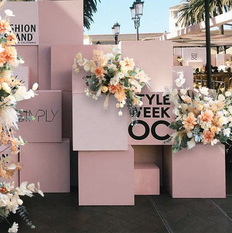 Sunset Terracotta and Cream Wedding Archway Flower With Pampas - Etsy