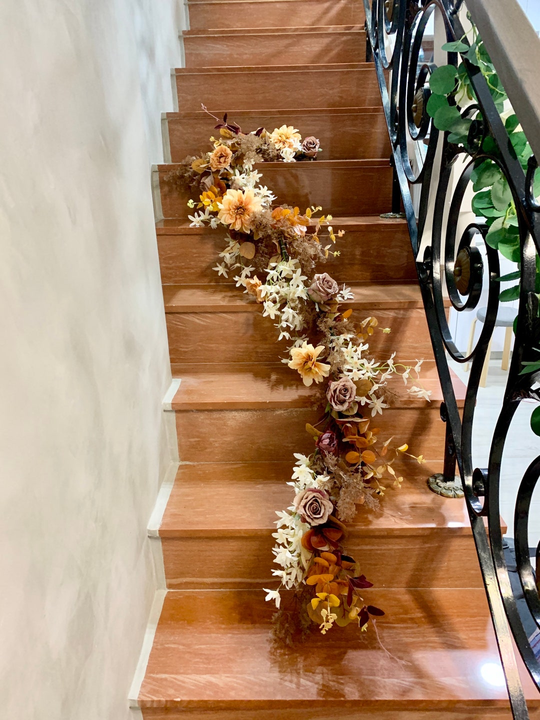 Autumn Rust Orange Wedding Garland 1.0 or 2.0 Meters/ Rust Orange Arch ...