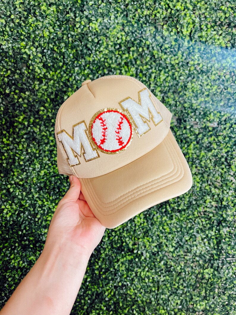 Baseball Mom Patch Trucker Hat, Baseball Trucker Hat , Retro Trucker ...