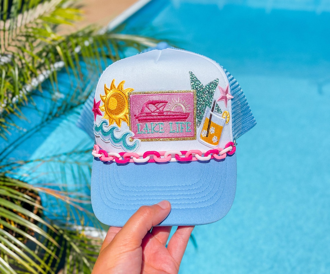 Lake Life Summer Vibes Beach Trucker Hat, Vacation Trucker Hat , Womens ...
