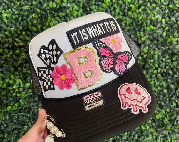 Custom Patch Trucker Hat, USA Trucker Hat , Retro Trucker Hat for Women, Trendy Patch Hats, Otto ...