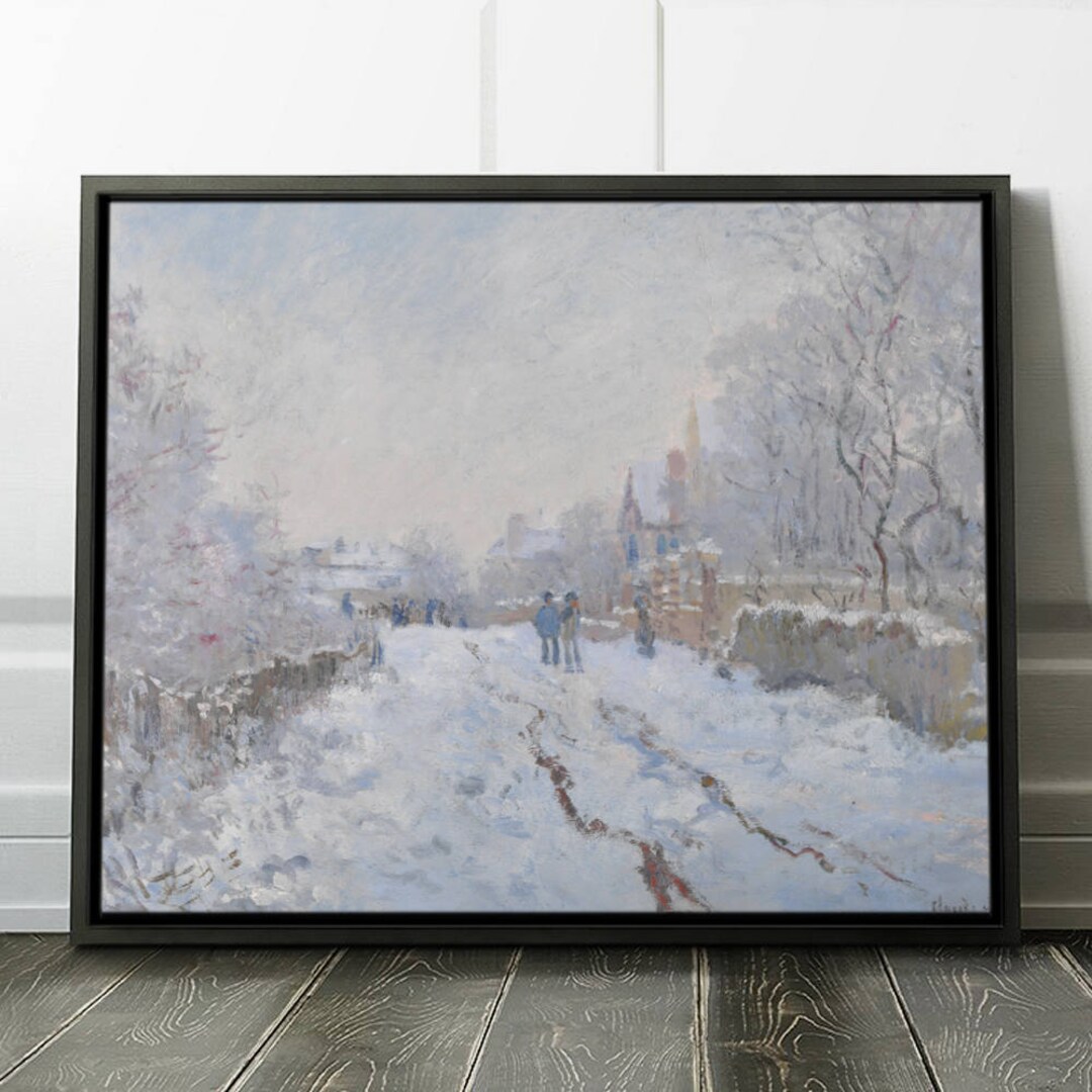 Claude Monet "snow Scene at Argenteuil" Framed Art Print Landscape ...