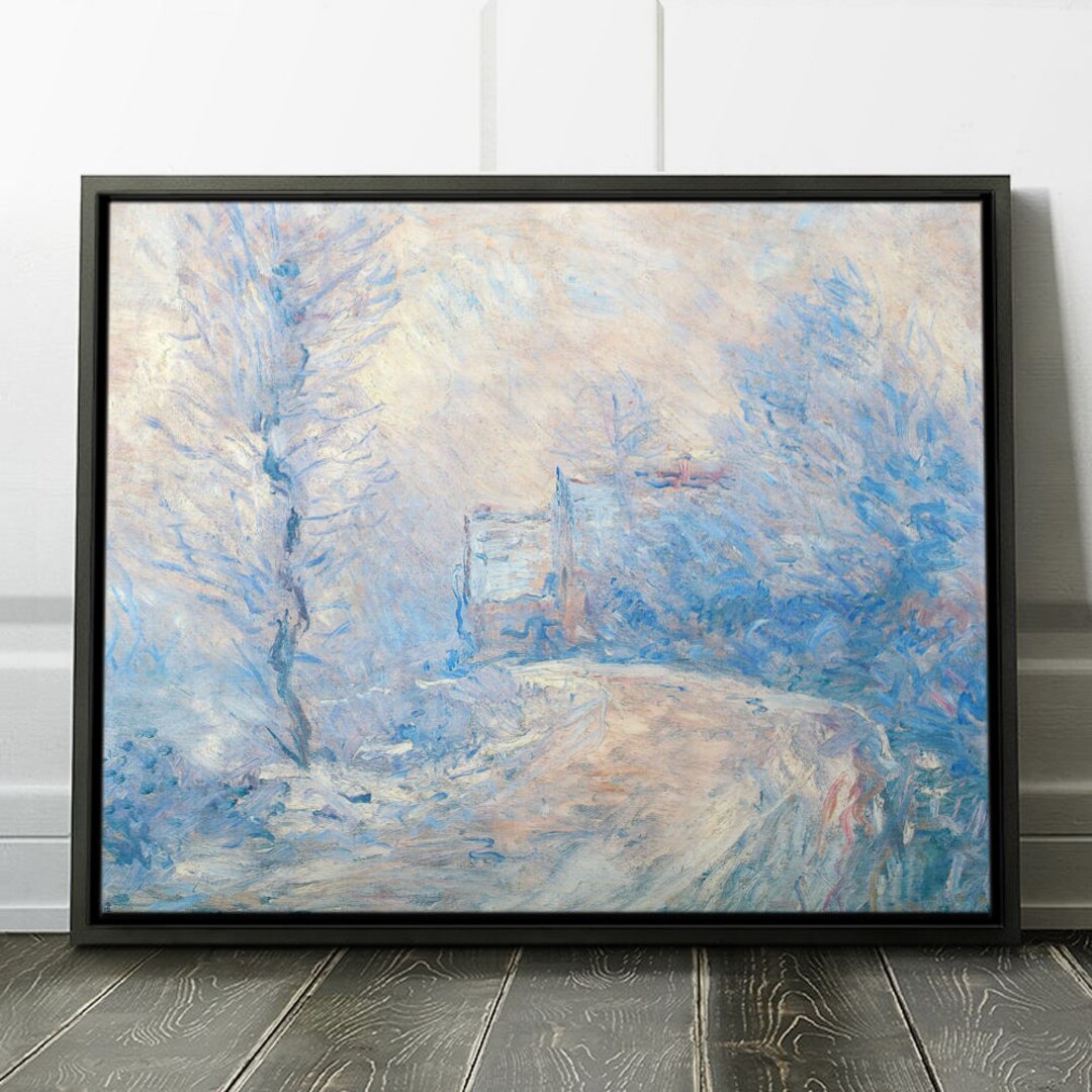 Claude Monet "the Road to Giverny in Winter" Framed Wall Art Print ...