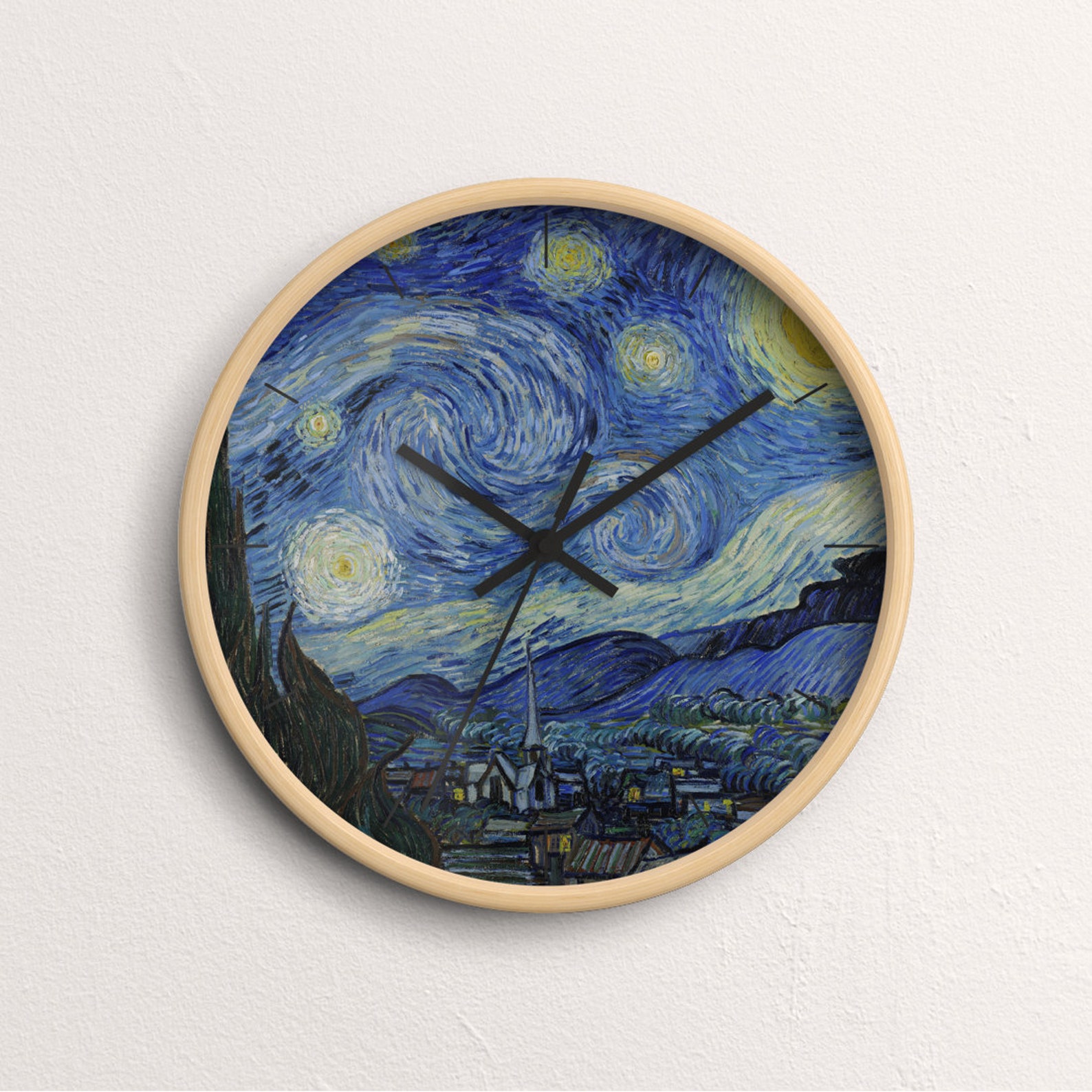 Vincent Van Gogh starry Night Wall Clock Fine Art - Etsy