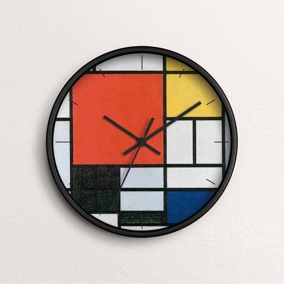 Wall Clock Fine Art Clock Black Wooden Frame CL-PMO-01 | Etsy