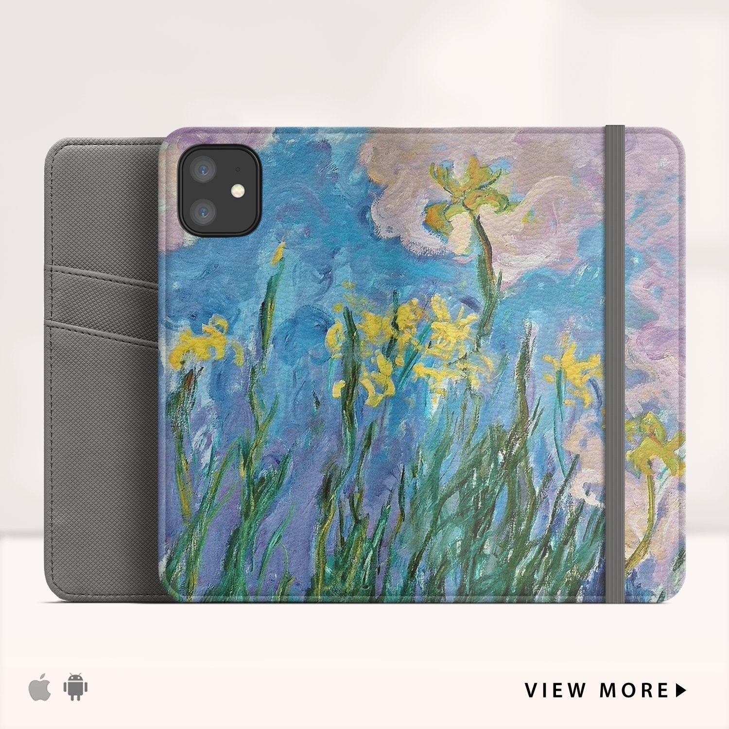 Claude Monet Iris Jaunes iPhone 12 Pro Max wallet | Etsy