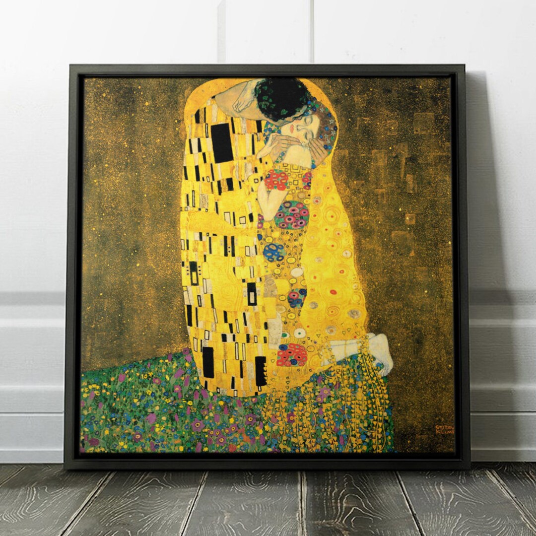 Gustav Klimt "the Kiss" Framed Art Print Gustav Klimt the Kiss Canvas ...