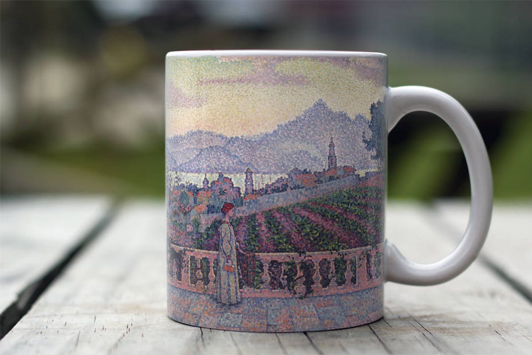 Paul Signac, "the Terrace, Saint Tropez". 11 Oz Ceramic Coffee Mug. - Etsy