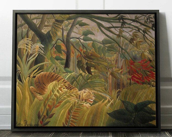 Henri Rousseau "tiger in a Tropical Storm" Framed Reproduction ...