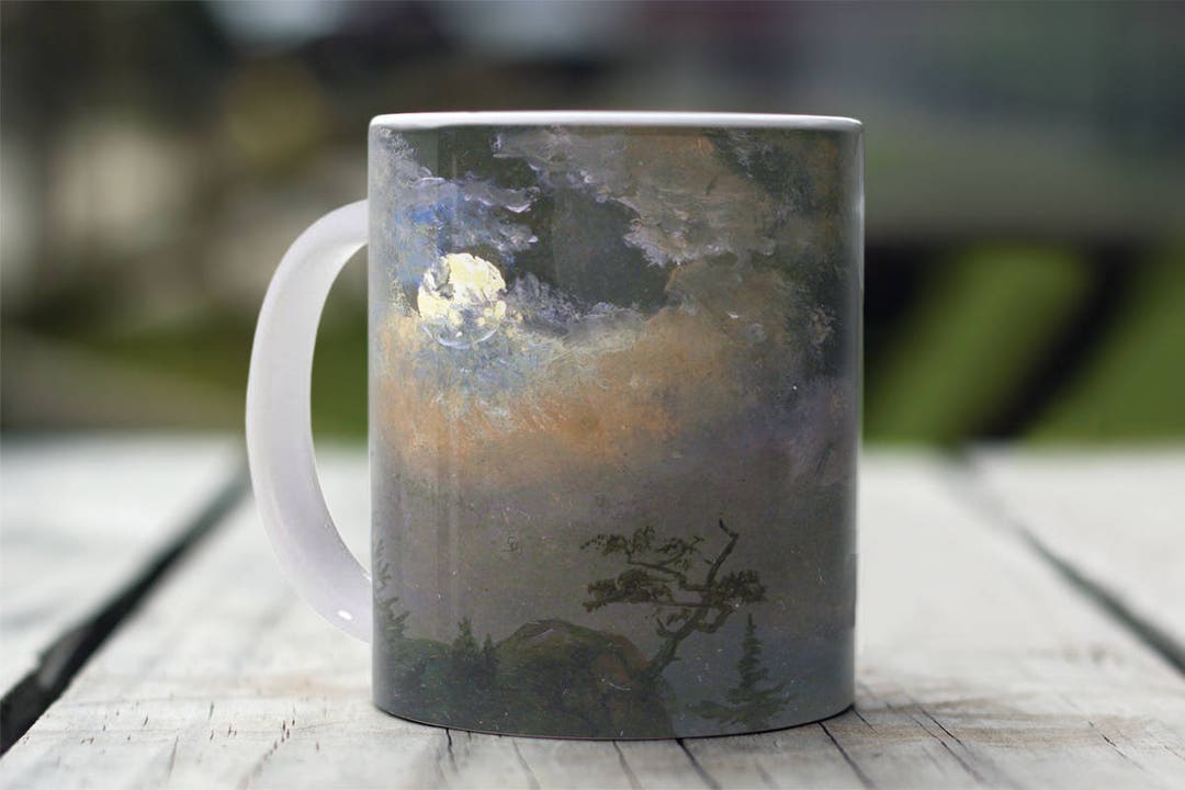 Johan Dahl, a Cloud and Landscape Study by Moonlight. 11 Oz Ceramic ...