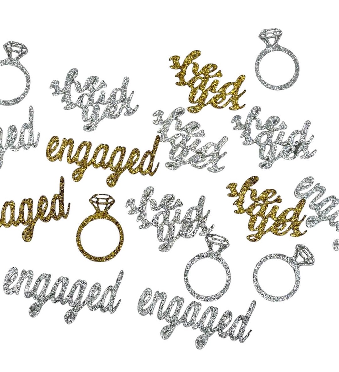 Engagement Confetti, She Said Yes, Ring Confetti, Table Scatter, 50 ...