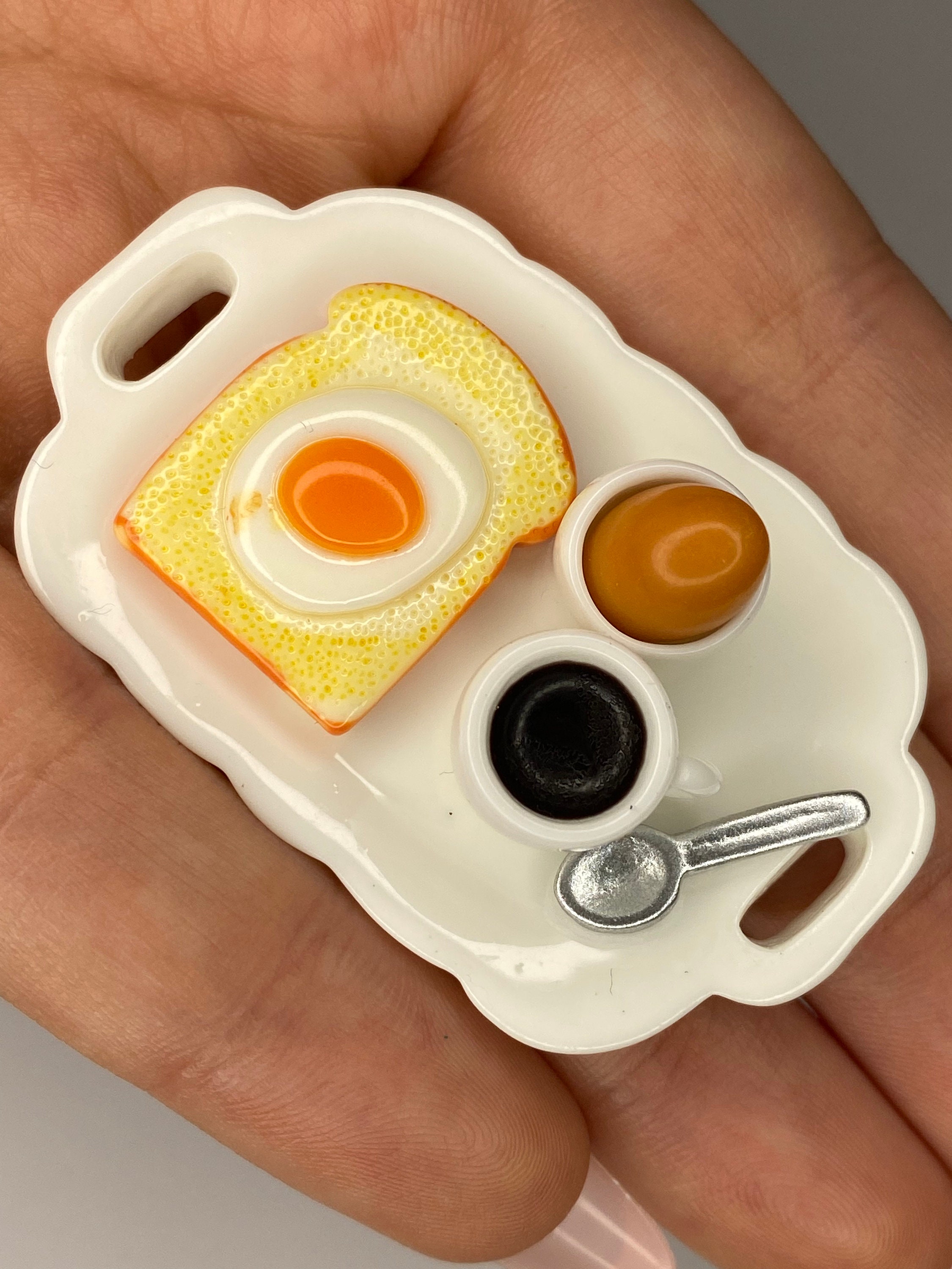 Resin Miniature Breakfast Tray With Fake Food - Etsy