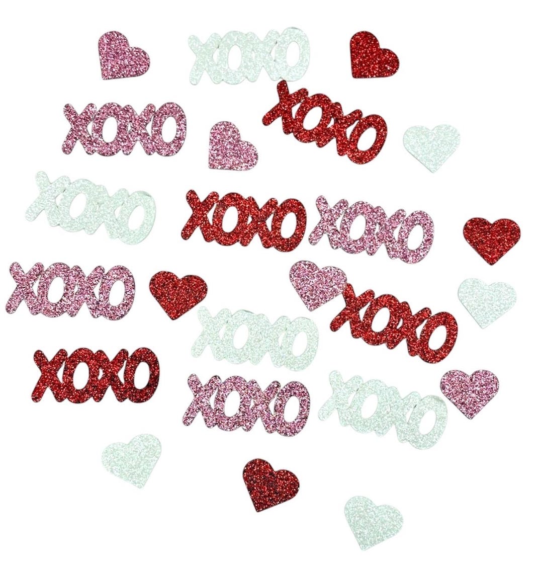 XOXO Confetti Hearts- Table Scatter - 50 Pieces - Valentine’s - Etsy