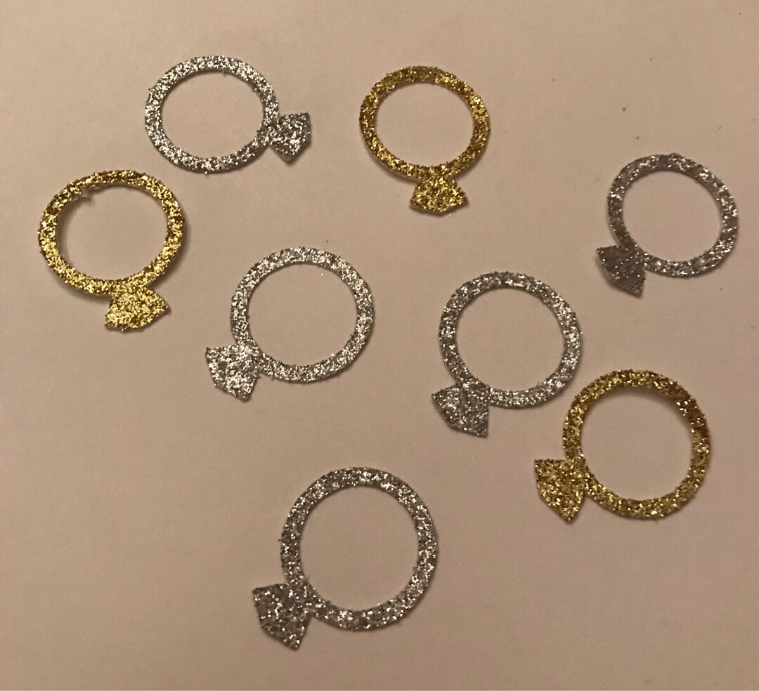 Confetti-glitter Rings-wedding Rings Confetti/engagement Rings Confetti ...