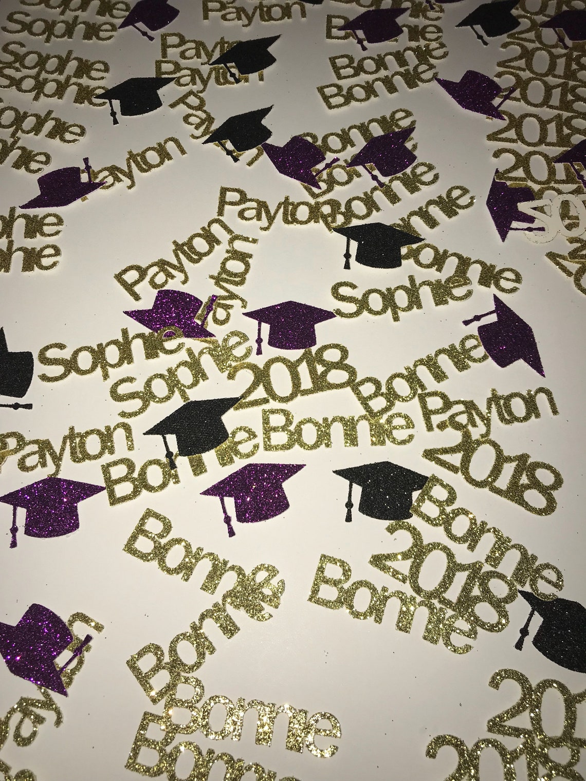 Graduation Confetti-glitter-personalized Die Cuts Graduation - Etsy