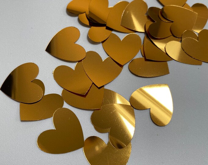 Foil Heart Confetti - Table Scatter - Gold - 50 Pieces - Etsy