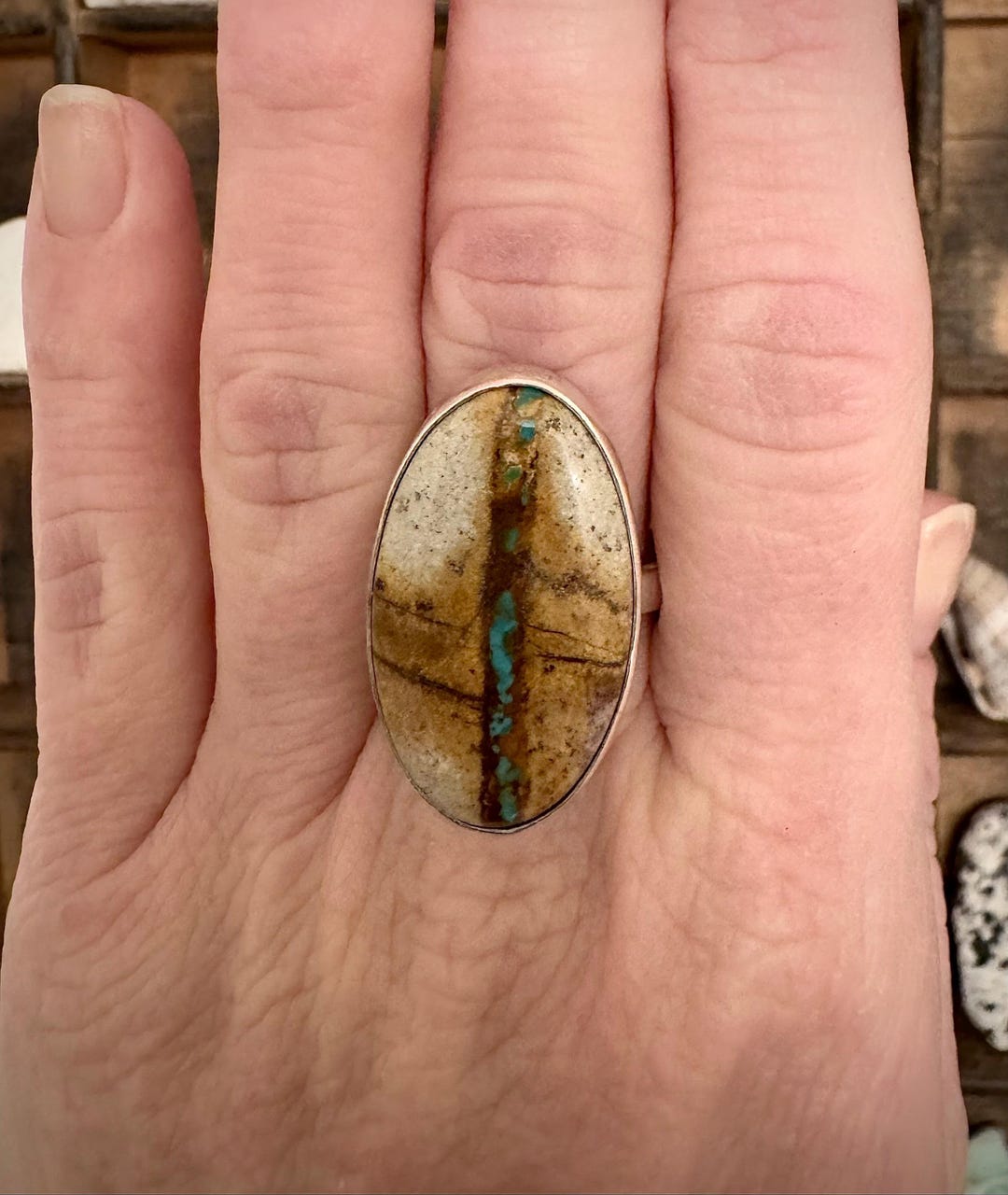 Royston Ribbon Turquoise Statement Ring - Etsy