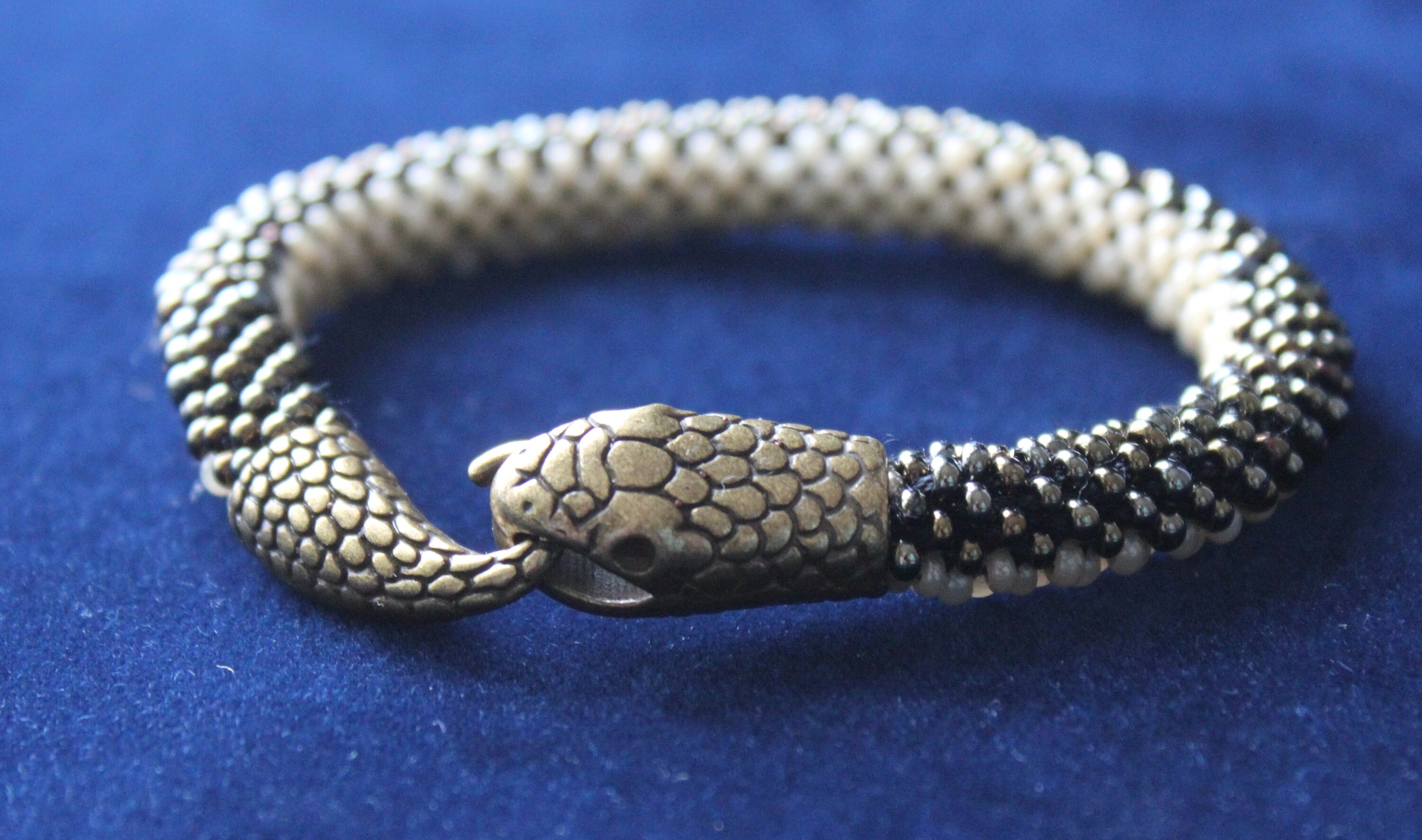 Snake Bracelet Beaded Snake Unisex Jewelry Beadwork Animal Jewelry ...