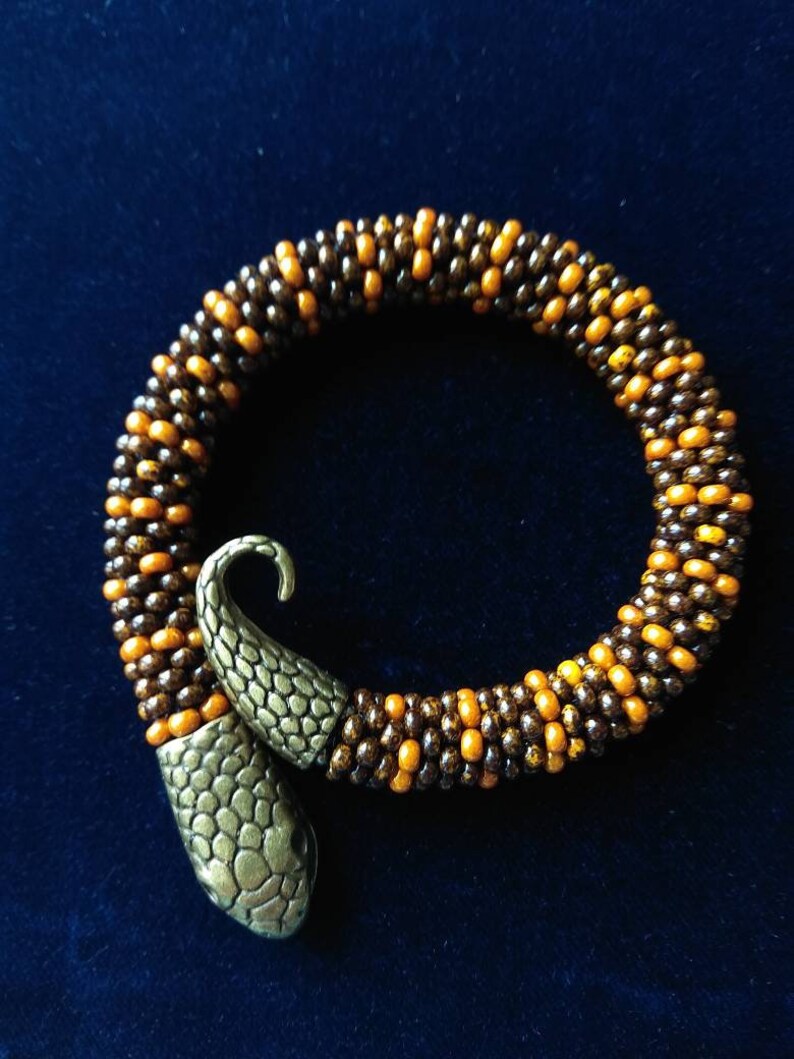 Snake Bracelet Beaded Snake Unisex Jewelry Beadwork Animal - Etsy