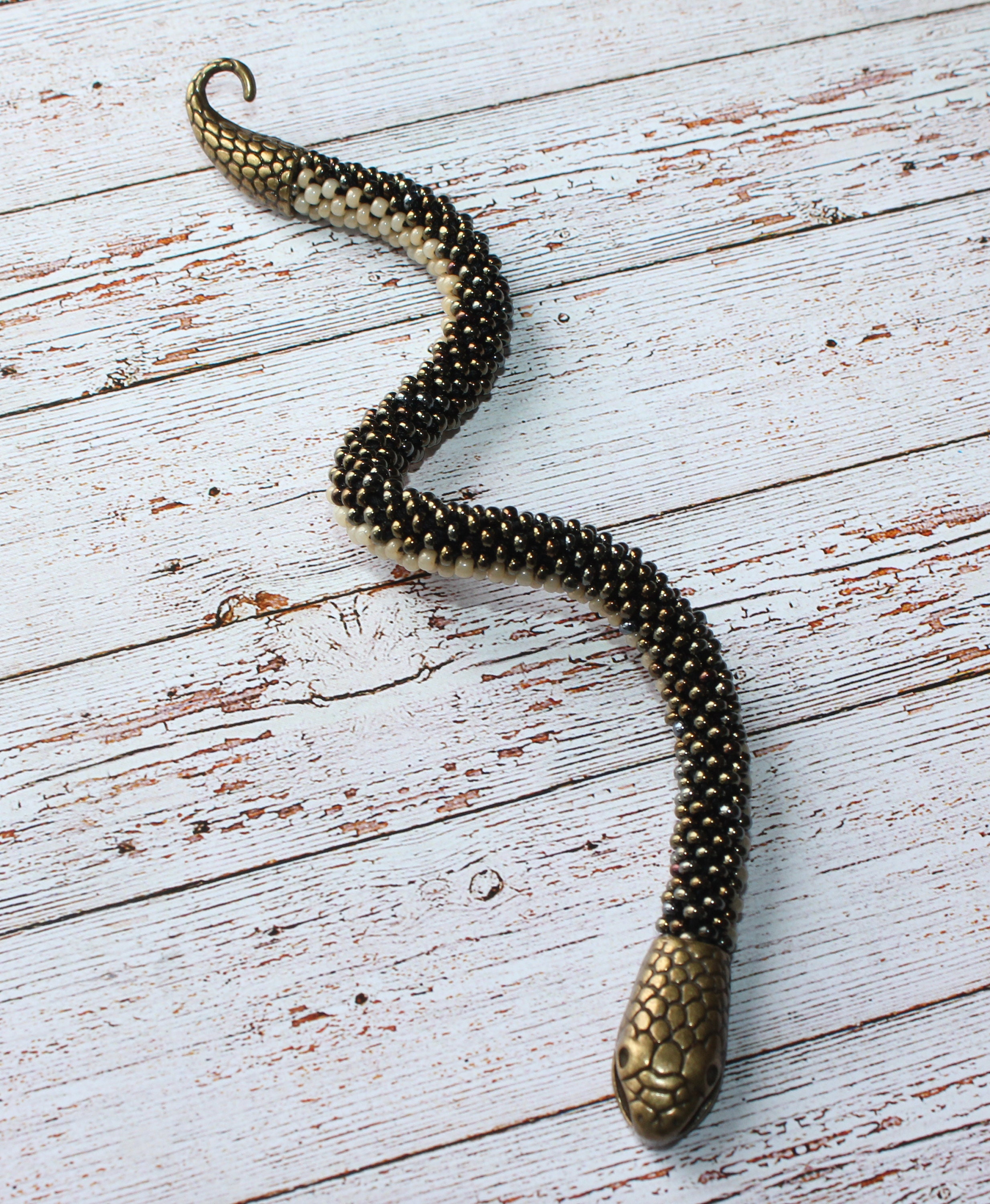 Snake Bracelet Beaded Snake Unisex Jewelry Beadwork Animal Jewelry ...