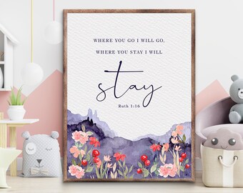 Purple Poster Verse Bible - Etsy