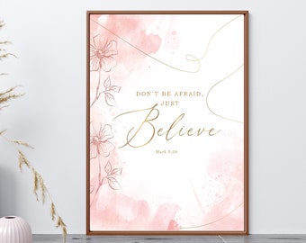 Courage Scripture Wall Art Christian Encouraging Print | Etsy