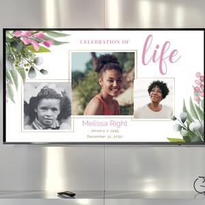 Photo Video Template for Funeral. Editable Slideshow Template, Memorial ...