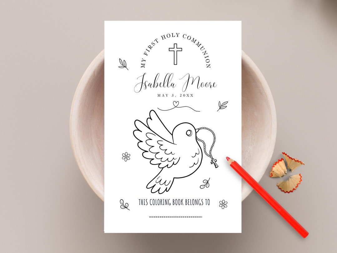 Editable and Printable First Communion Activity Book for Kids | Bible ...