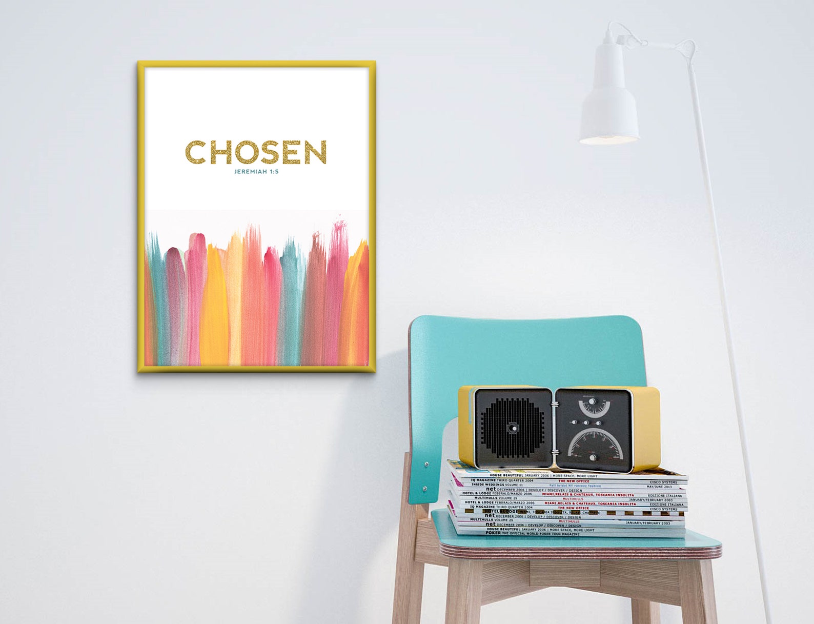 Chosen Colorful Bible Verse Wall Art Uplifing Scripture Art - Etsy