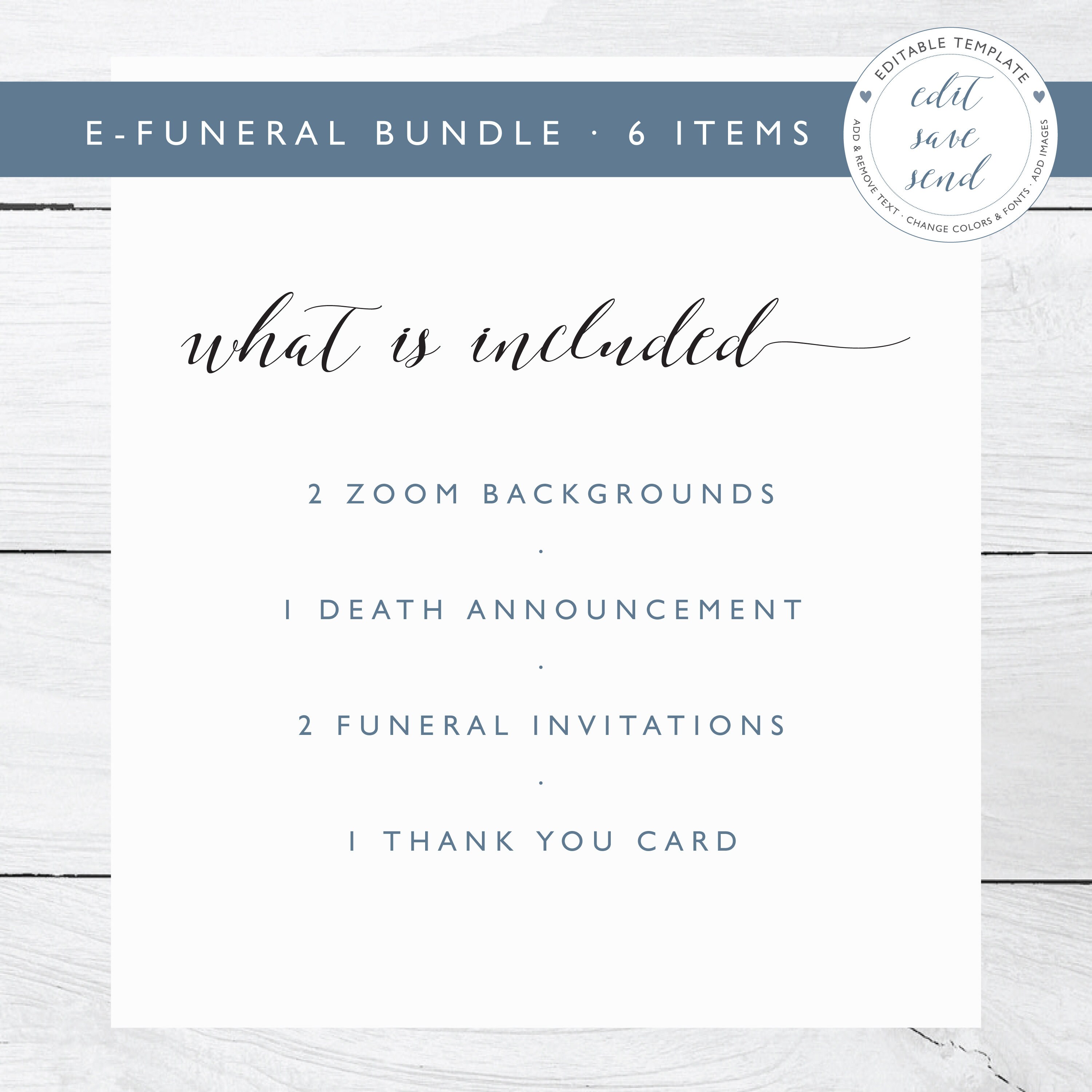 Fall Funeral E-bundle, Zoom Funeral Background, Virtual Memorial, Evite ...